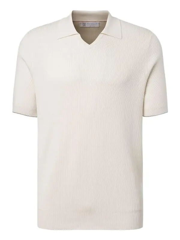 Brunello Cucinelli Cotton Polo Shirt - White