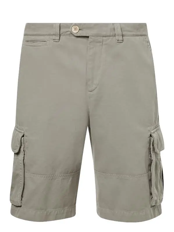 Brunello Cucinelli Cotton Cargo Shorts - Grey