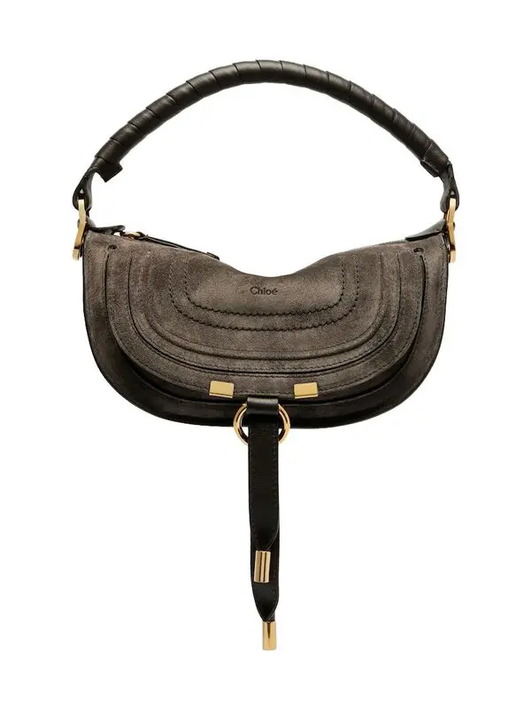 Chloé Marcie Mini Suede Shoulder Bag - Brown