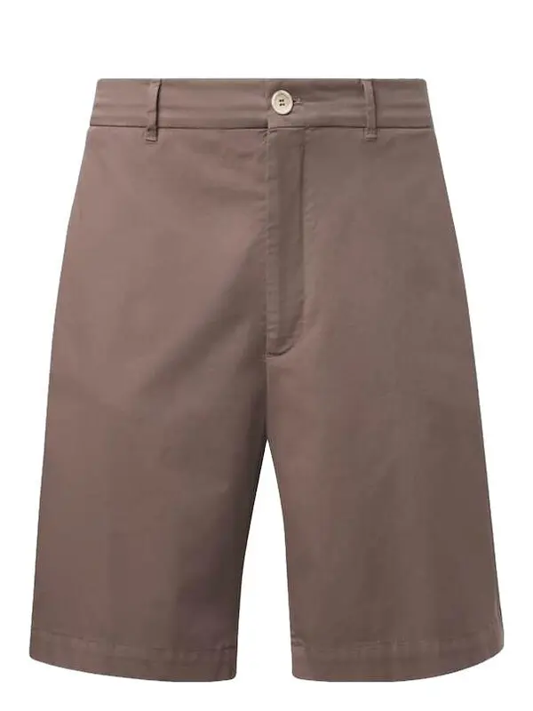 Brunello Cucinelli Cotton-blend Bermuda Shorts - Brown
