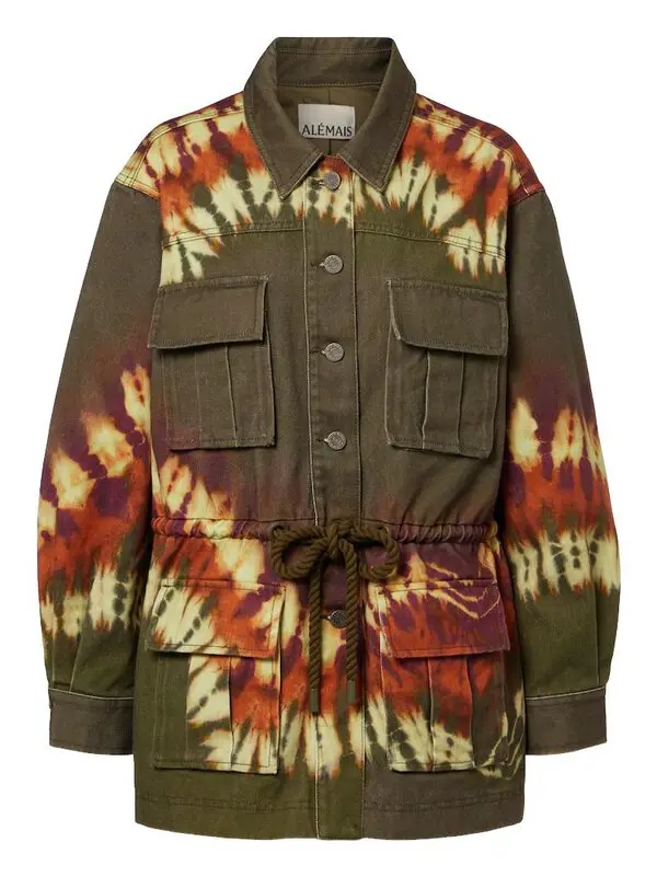 ALEMAIS Marilyn Tie-dye Denim Jacket - Green