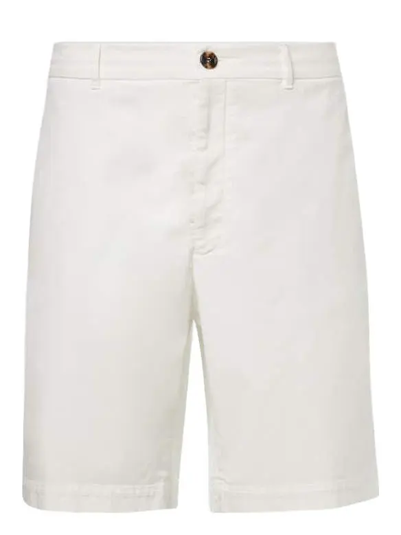Brunello Cucinelli Cotton-blend Bermuda Shorts - White