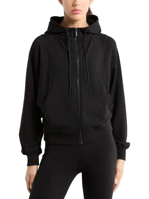 Zella French Terry Full Zip Hoodie - Black