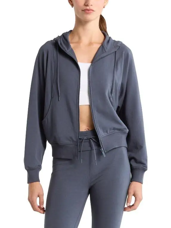 Zella French Terry Full Zip Hoodie - Navy Armada