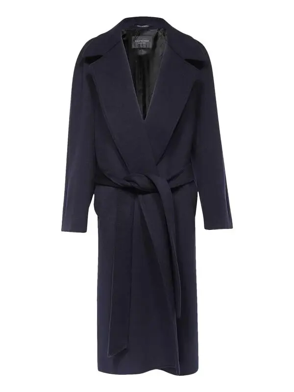 Balenciaga Long Cashmere Coat - Blue
