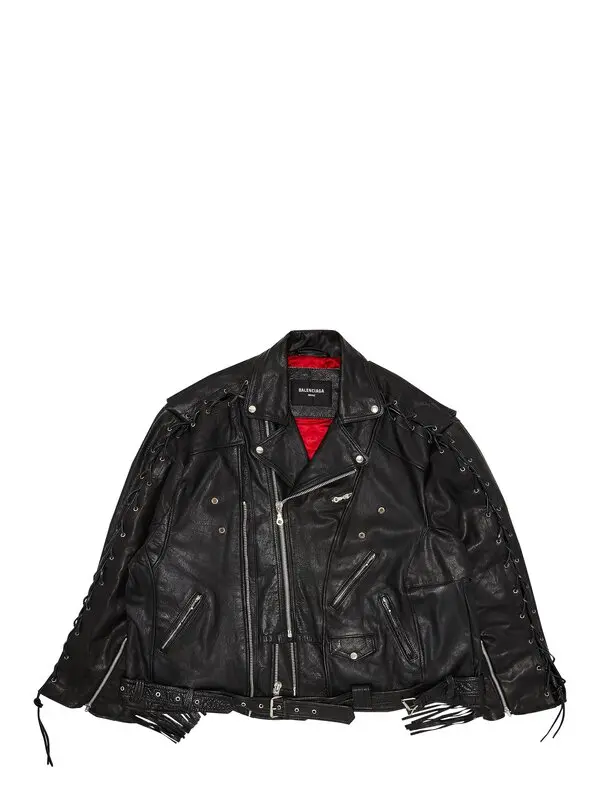 Balenciaga Upcycled Biker Jacket - Black