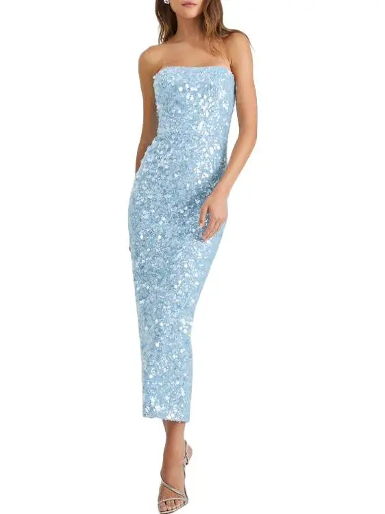 HELSI Leslie Sequin Column Gown - Icy Blue