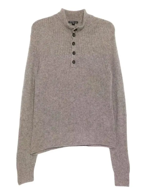 JAMES PERSE Lightweight Button Jumper - Neutrals