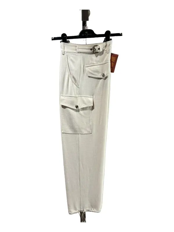 Etro Khaki Pants - White