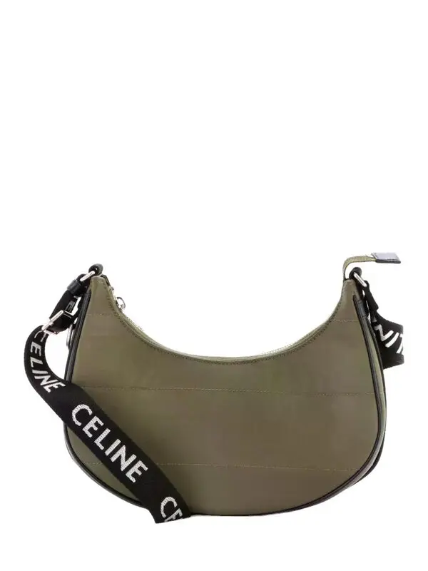 Celine Ava Quilted Nylon Shoulder Bag - Green