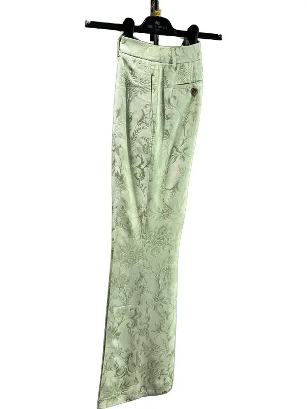 Etro Floral Patterned Dress Pants - Green