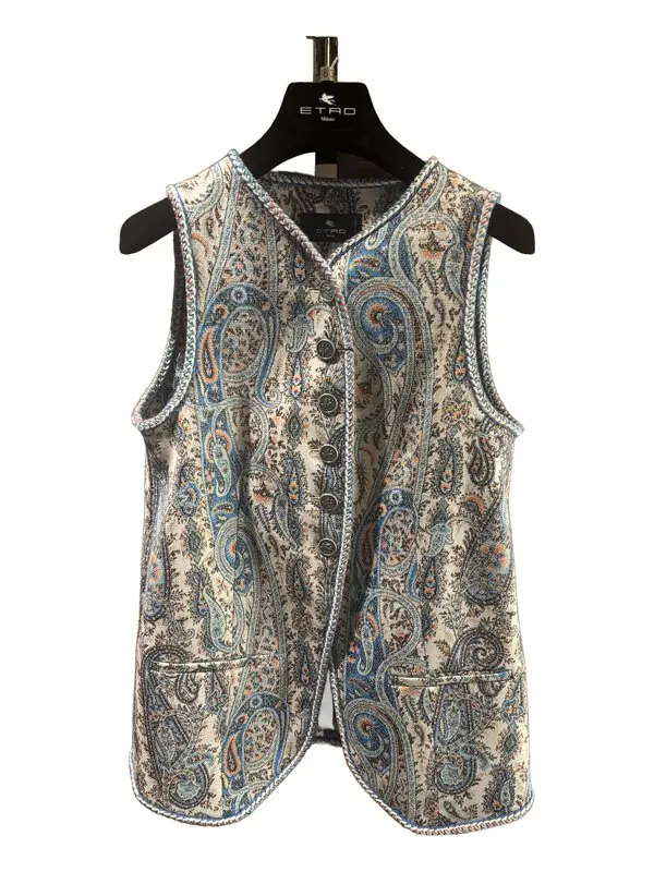 Etro Paisley Vest - Blue, Orange, White