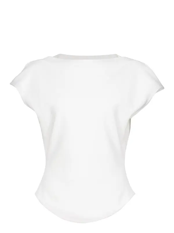 Alaïa Cotton-blend T-shirt - White