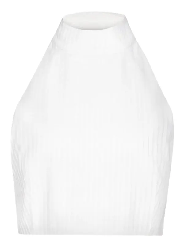 Alaïa Cotton Tuxedo Bib - White