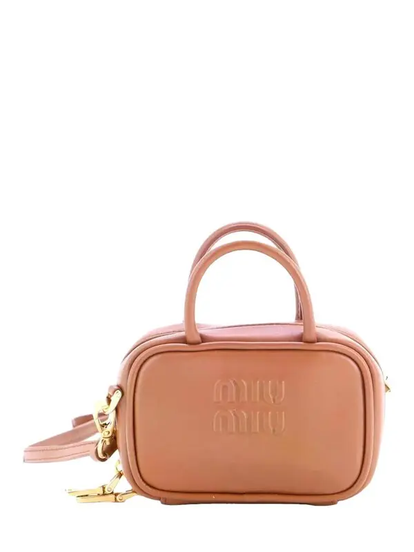 Miu Miu Beau Top Handle Micro Crossbody Bag - Brown