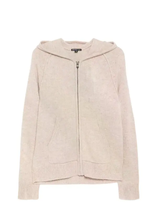 JAMES PERSE Cashmere Zip Hoodie - Neutrals