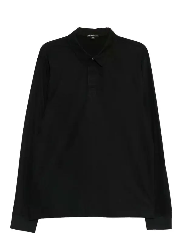 JAMES PERSE Heavy Luxe Rugby Polo Shirt - Black