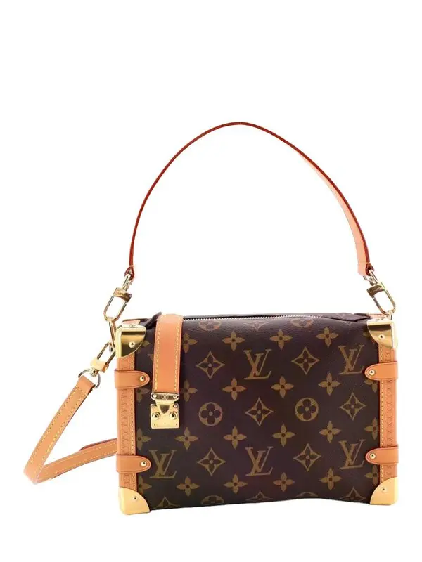 LOUIS VUITTON Side Trunk Handbag Monogram Canvas Mm - Brown