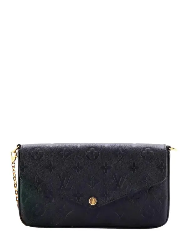LOUIS VUITTON Felicie Pochette Monogram Empreinte Leather - Black