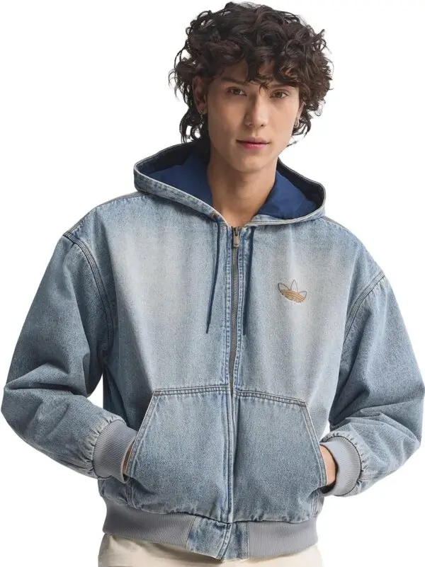 Adidas Denim Padded Jacket - Indigo Denim
