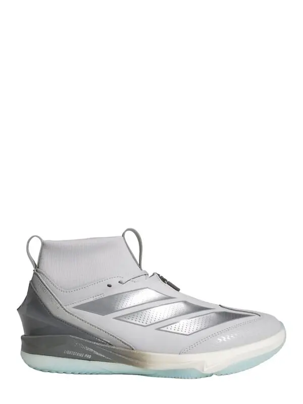 Adidas Adizero Impact+ 2.0 Baseball Turf Shoes - Team Light Grey / Silver Metallic / Team Grey Four