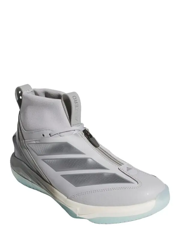 Adidas Adizero Impact+ 2.0 Baseball Turf Shoes - Team Light Grey / Silver Metallic / Team Grey Four