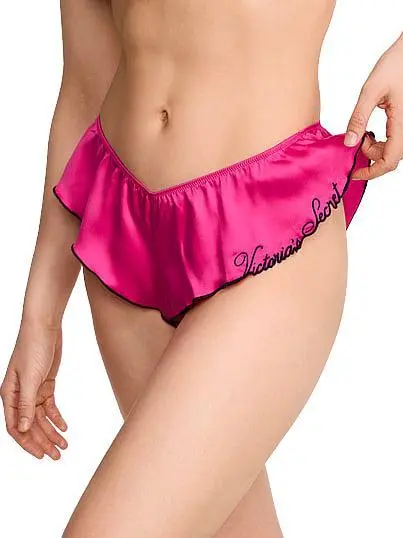 Victoria's Secret Satin Flutter Cheeky Panty - Pink
