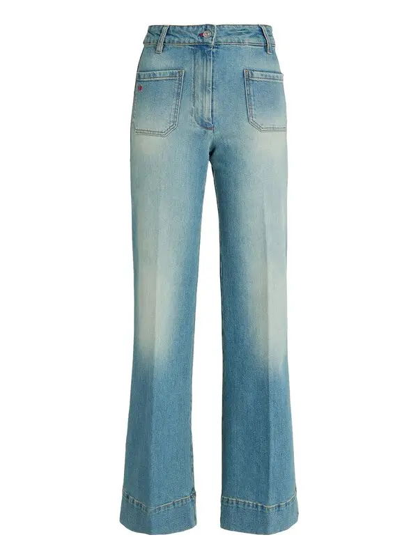 Victoria Beckham Alina High-rise Flared Jeans - Mid Denim