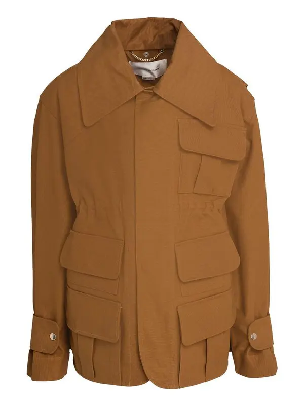 Victoria Beckham Cotton-canvas Jacket - Camel