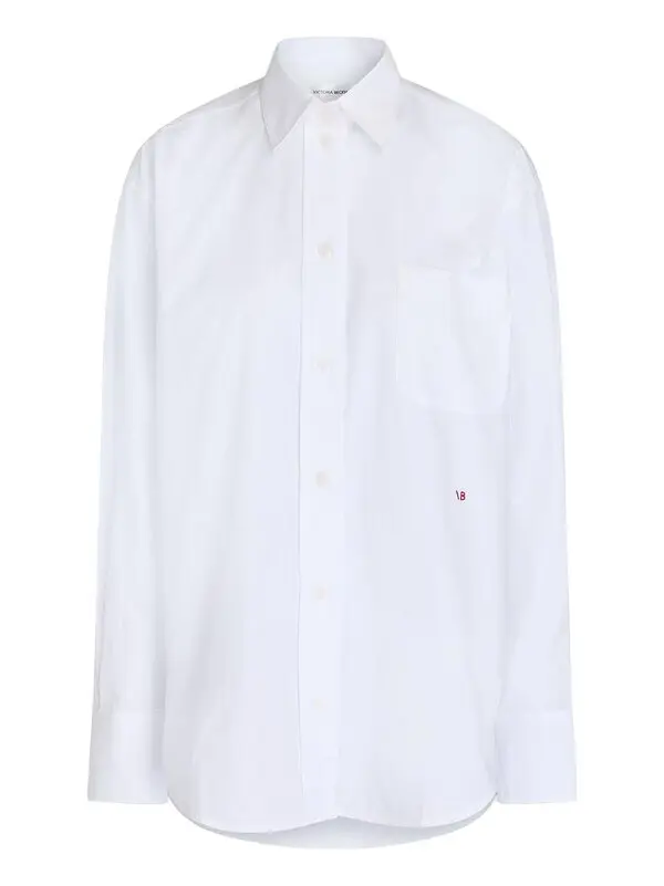 Victoria Beckham Cotton-poplin Shirt - White
