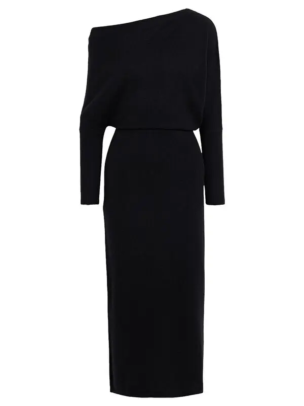 Altuzarra Kasos Cashmere Midi Dress - Black