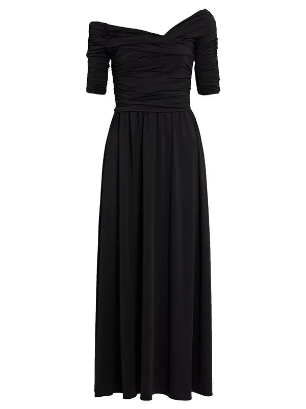 Altuzarra Off-the-shoulder Ruched Maxi Dress - Black