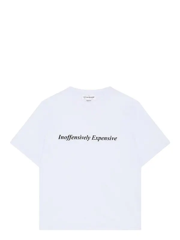 Victoria Beckham Printed Cotton-jersey T-shirt - White