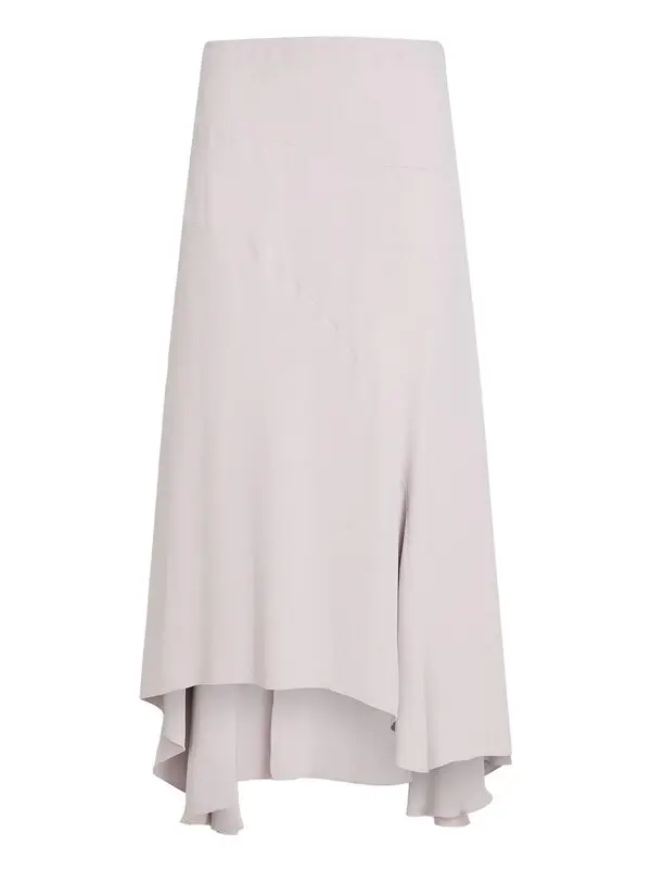 Victoria Beckham Asymmetric Crepe Maxi Skirt - Lilac