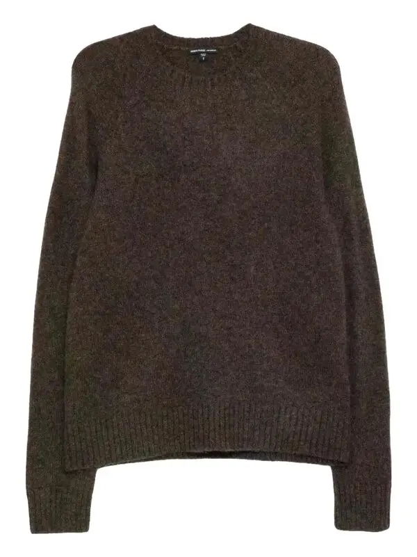 JAMES PERSE Textured Lightweight Jumper - Brown