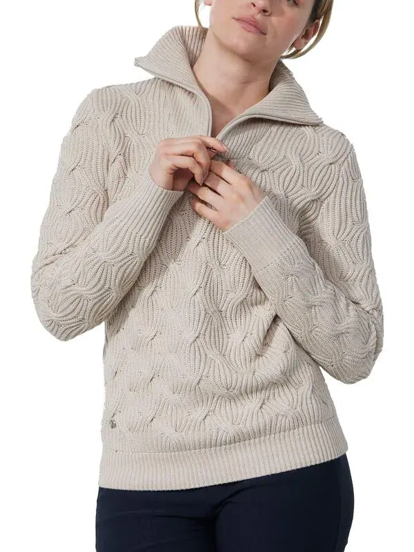 DAILY SPORTS Ermont Unlined Golf Sweater - Raw Beige