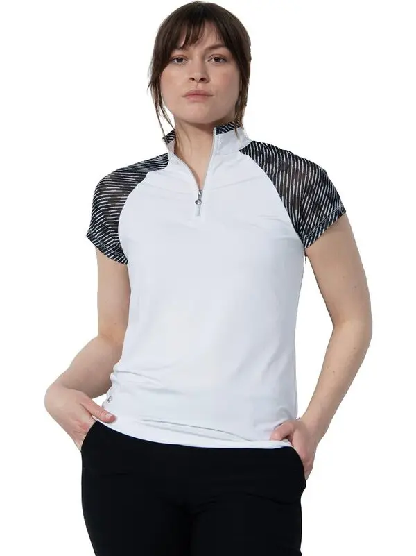 DAILY SPORTS Bonito Cap Sleeve Golf Polo - White
