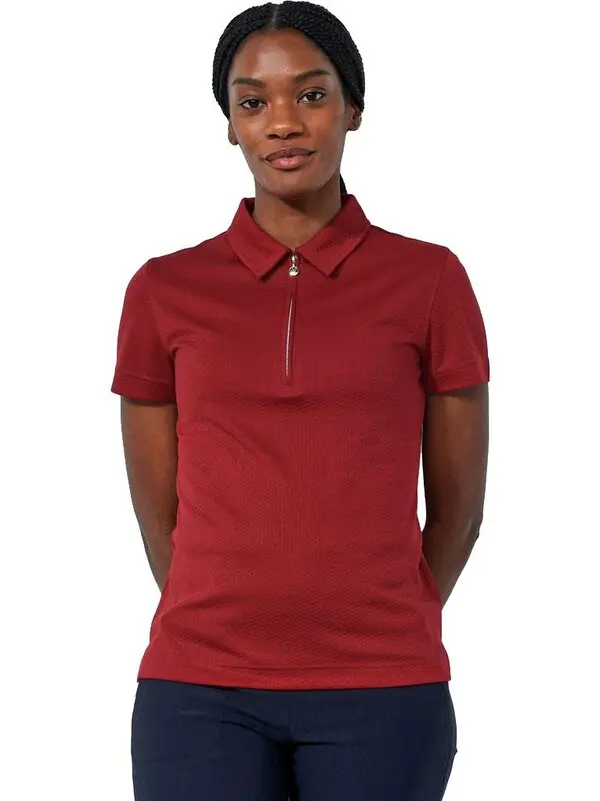 DAILY SPORTS Peoria Short Sleeve Golf Polo - Umbria Red
