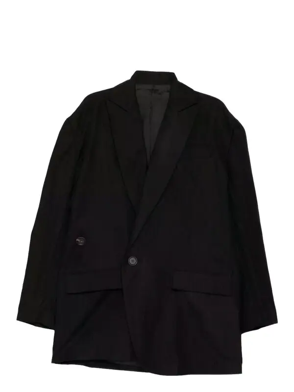Yohji Yamamoto Textured Button Jacket - Black