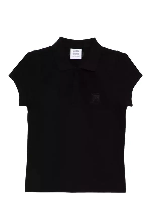 Vetements Logo-embroidered Top - Black