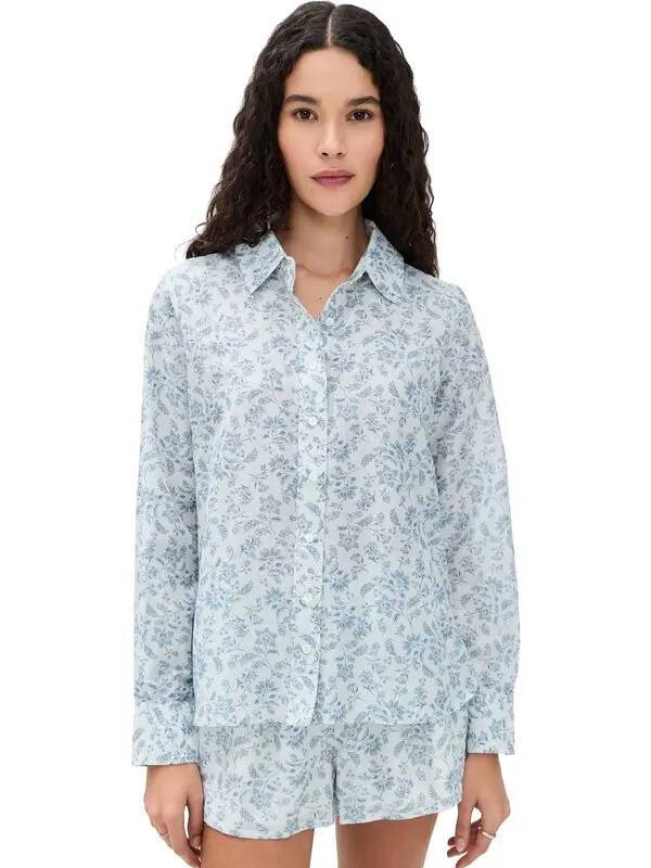 Cami Nyc Rafella Cotton Top - Coastal Paisley