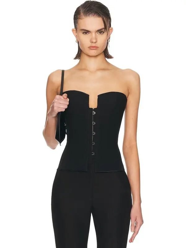 Kiki De Montparnasse Cadolle Square Neck Corset - Black