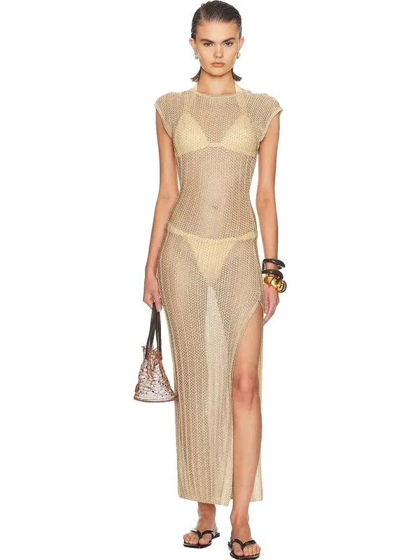 LA PORTE Nell Dress - Metallic Gold