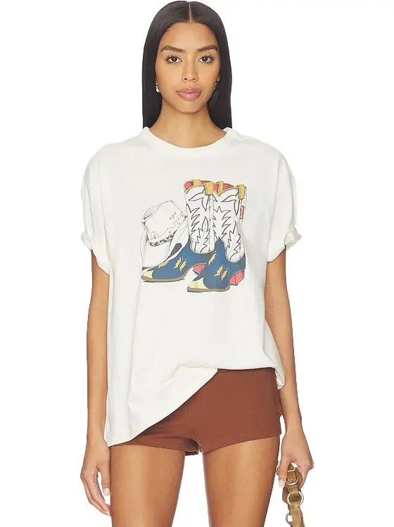 LEVI'S Taybor Tee - Cowboy Boot And Hat Egret