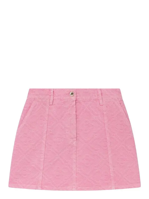 Casablanca Monogram Denim Mini Skirt - Multicolor