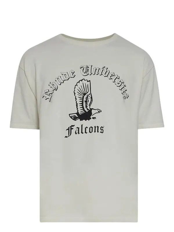 Rhude Collegiate Falcons Tee Vintage And Black - White