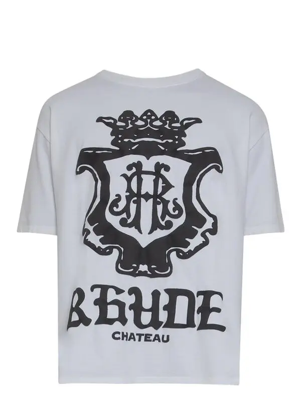 Rhude Oversized Chateau Crest Tee And - White