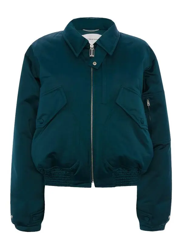 Victoria Beckham Padded Bomber Jacket - Blue