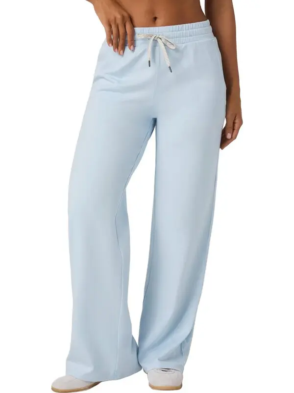 Vuori Wide-leg Pants - Soft Sky Heather