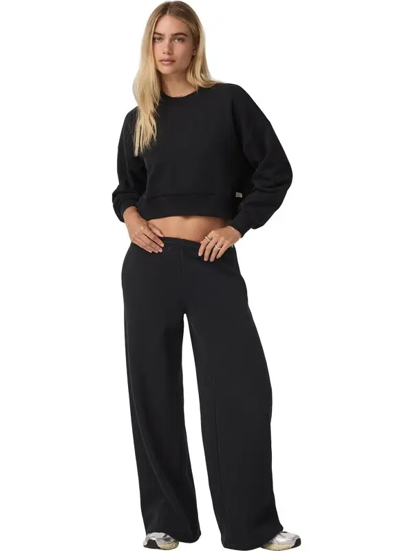 Vuori Restore Ultra Wideleg Sweatpant - Washed Black
